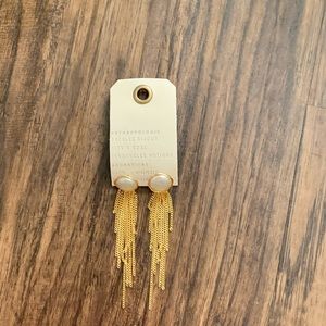 Anthropologie | Jewelry | Anthropologie Pearl Topper Fringed Drop ...